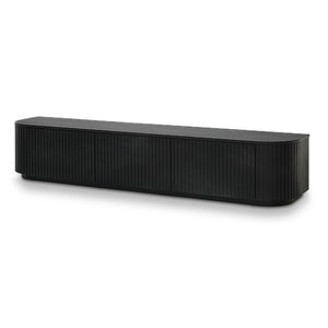 Marty 2.4m Entertainment TV Unit - Full Black Oak | Interior Secrets