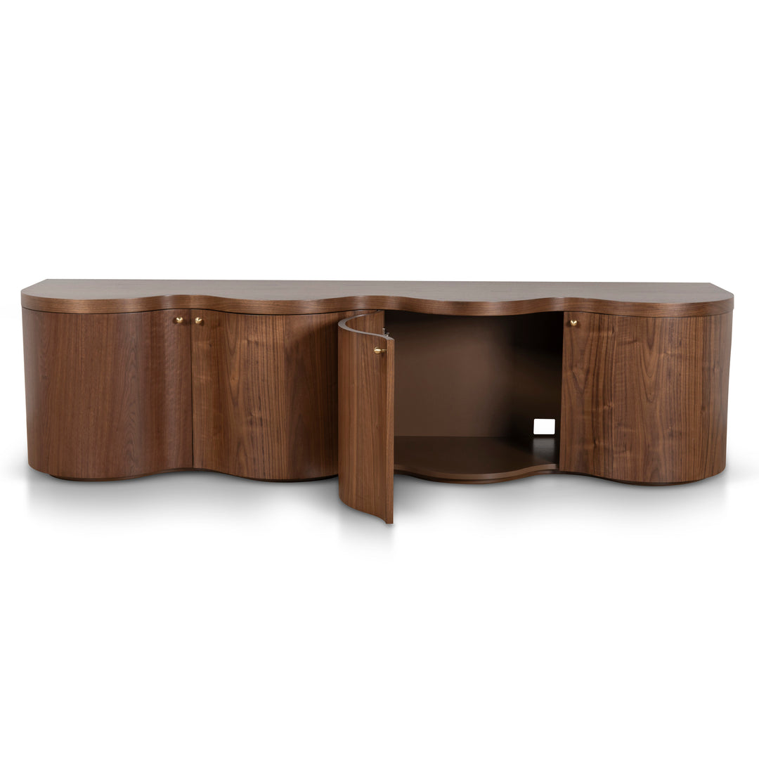 Jaya 2.15m TV Entertainment Unit - Light Walnut | Interior Secrets
