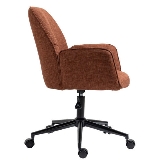 Vini Fabric Office Chair - Rust | Interior Secrets