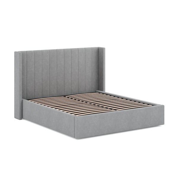 Hillsdale Wide Base Queen Bed Frame - Flint Grey | Interior Secrets