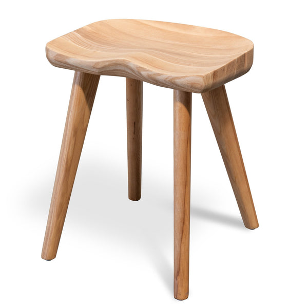 Set of 2 - Moxie 45cm Wooden Lowstool - Natural | Interior Secrets