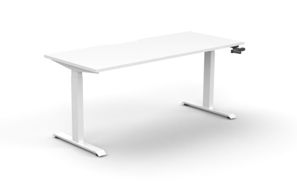 Boost Crank 1.2m Single Sided Workstation - White | Interior Secrets