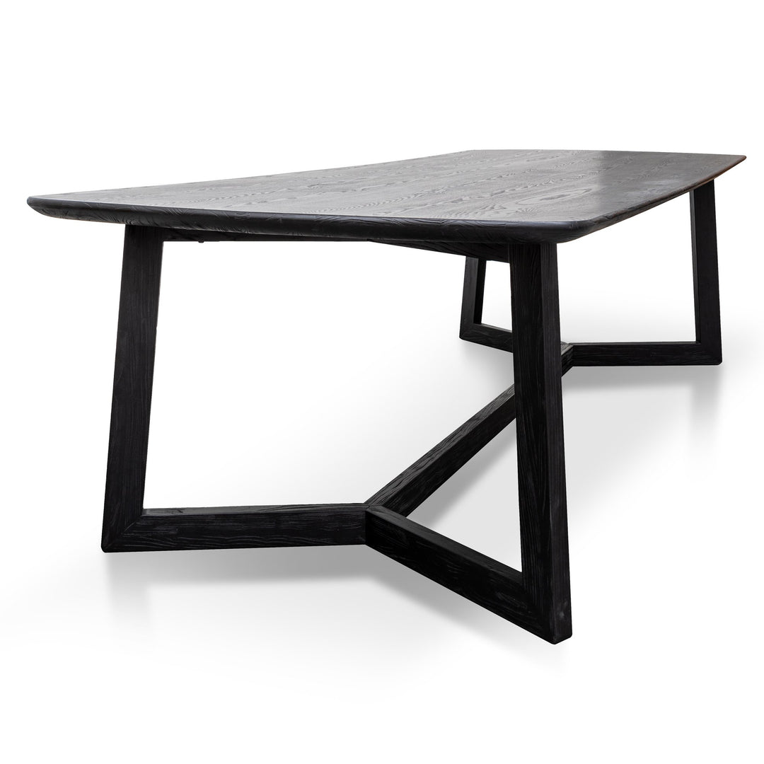 Massey 3m Wooden Dining Table - Black | Interior Secrets
