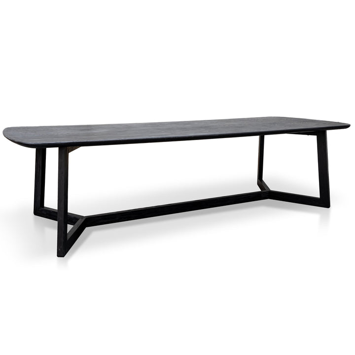 Massey 3m Wooden Dining Table - Black | Interior Secrets
