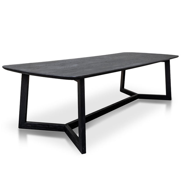 Massey 3m Wooden Dining Table - Black | Interior Secrets