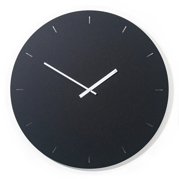 Minimal 49cm Wall Clock - Black | Interior Secrets
