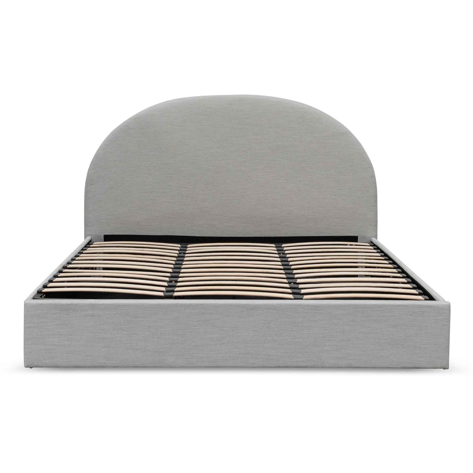 Antonia Fabric King Bed - Pearl Grey with Storage | Interior Secrets