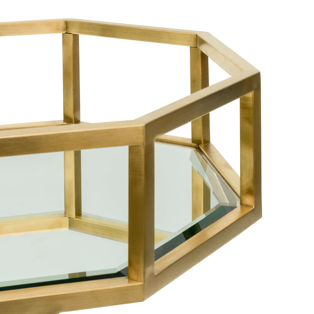 Reggie Bar Cart - Mirror and Gold Base | Interior Secrets