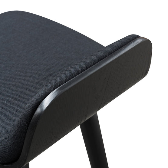 Ex Display - Finn 65cm Fabric Bar Stool - Black | Interior Secrets