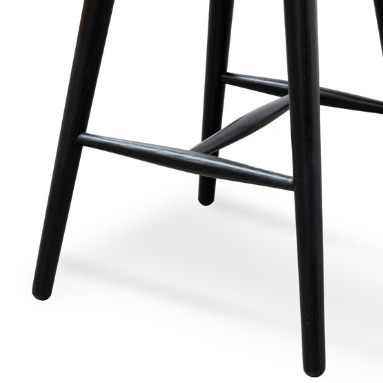 Ex Display - Finn 65cm Fabric Bar Stool - Black | Interior Secrets