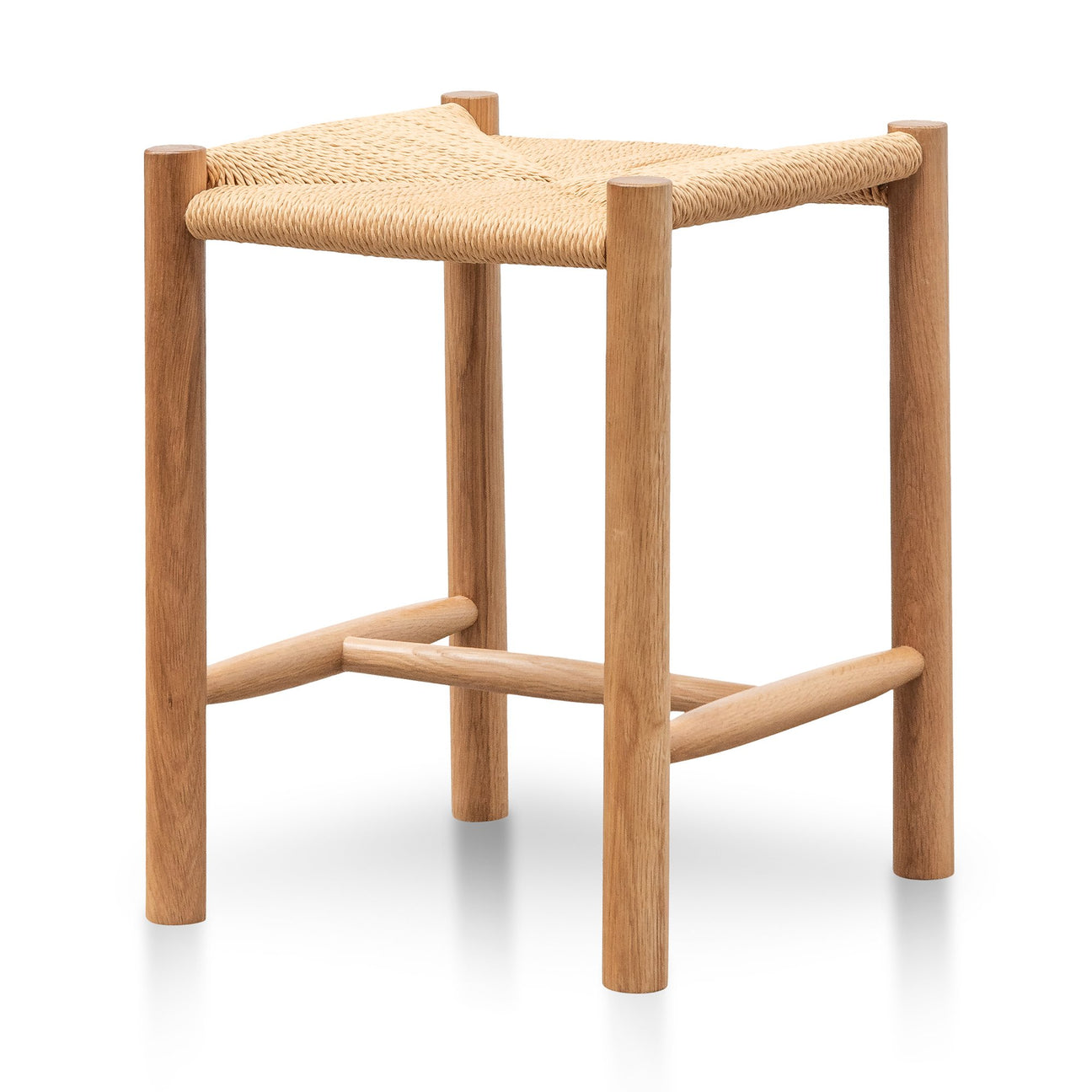 Erika Oak Low Stool - Natural | Interior Secrets
