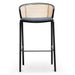 Florine 75cm Fabric Bar Stool - Black Legs | Interior Secrets