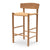 Erika 65cm Bar Stool - Natural with Back Rest | Interior Secrets