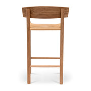 Erika 65cm Bar Stool - Natural with Back Rest | Interior Secrets