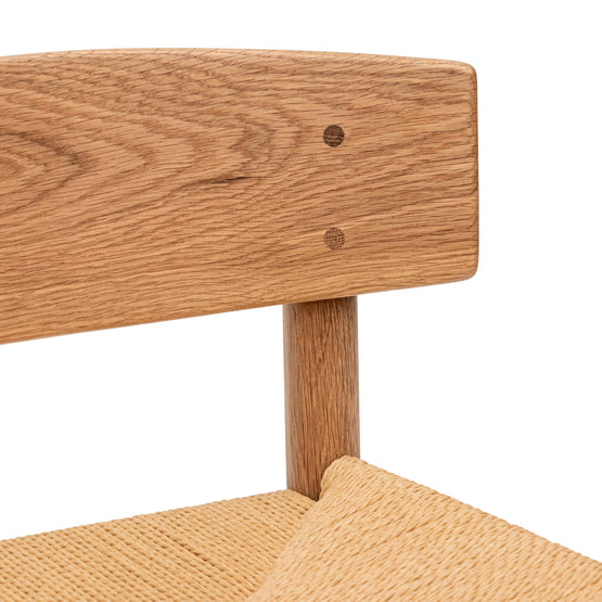 Erika 65cm Bar Stool - Natural with Back Rest | Interior Secrets