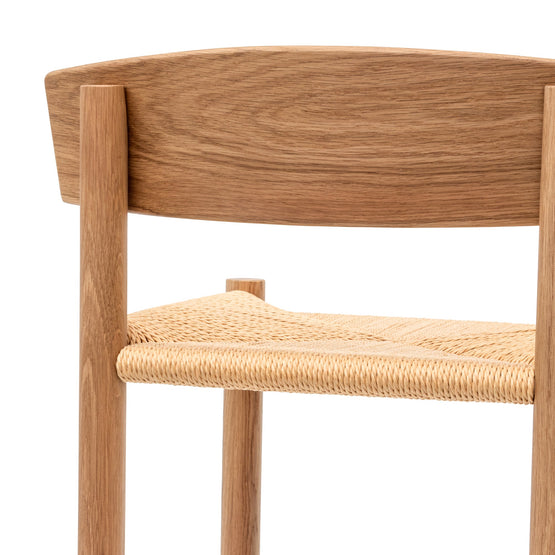 Erika 65cm Bar Stool - Natural with Back Rest | Interior Secrets