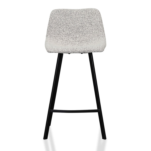 Ex Display - Duke 65cm Bar Stool - Moonlit Pepper Boucle | Interior Secrets