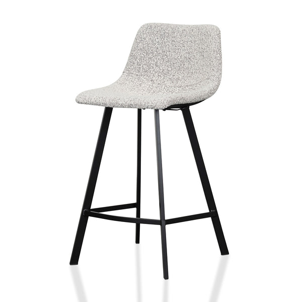 Ex Display - Duke 65cm Bar Stool - Moonlit Pepper Boucle | Interior Secrets