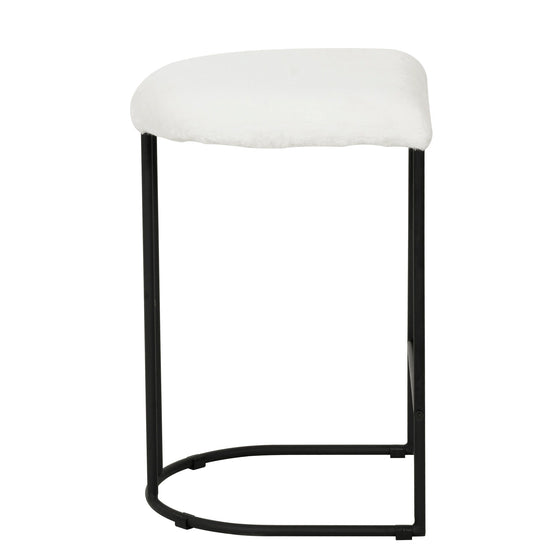 Set of 2 - Galvan 65cm Bar Stool - Cloud Fur | Interior Secrets