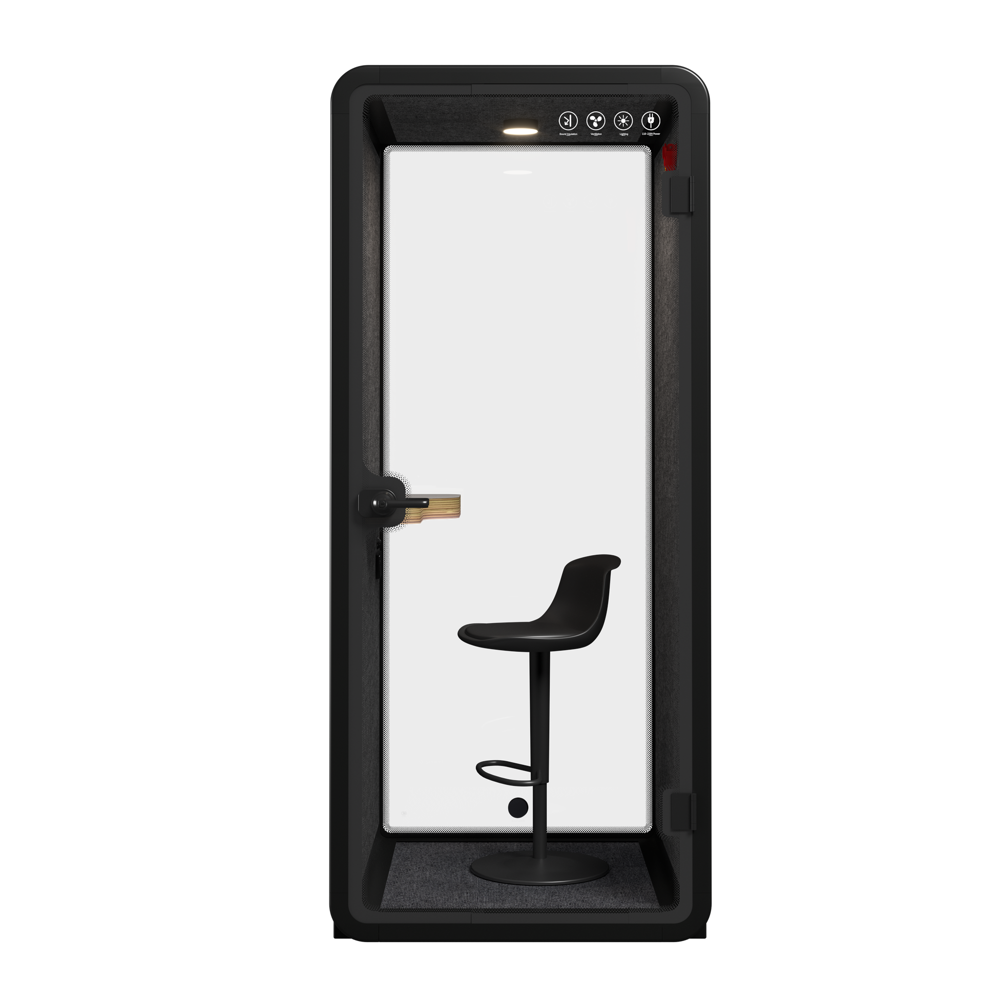 Silent Phone Booth Small Black by Humble Office | Interior Secrets