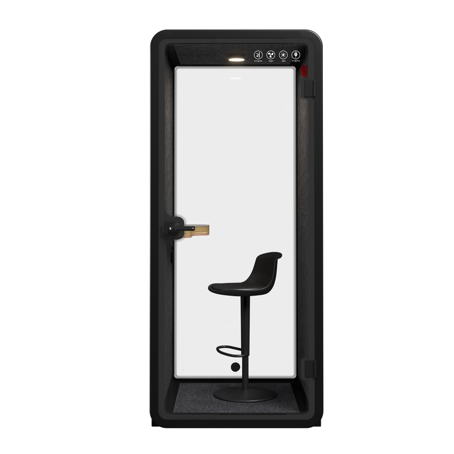 Silent Phone Booth Small Black by Humble Office | Interior Secrets