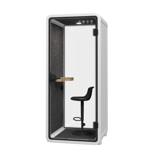 Silent Phone Booth Small White by Humble Office | Interior Secrets