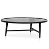 Brenda 1.1m Wooden Round Coffee Table - Black | Interior Secrets