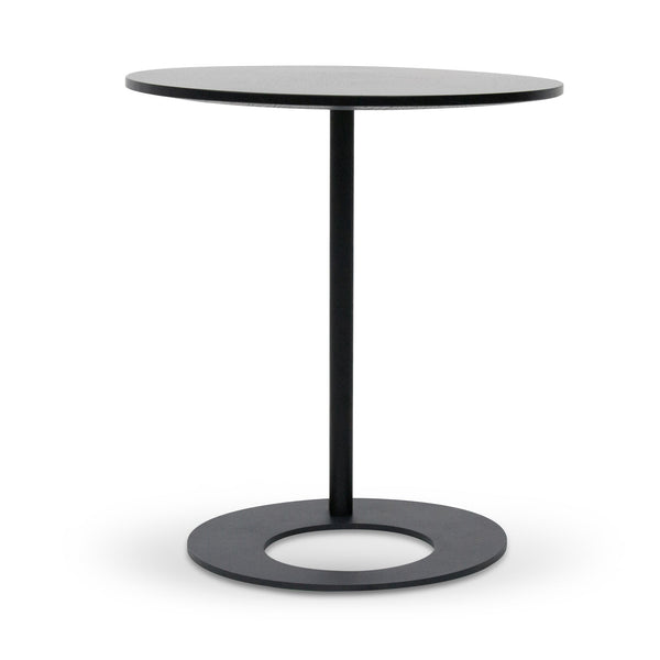 Nielsen 50cm Wooden Side Table - Full Black | Interior Secrets