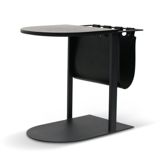 Gonzales 55cm Side Table - Full Black | Interior Secrets