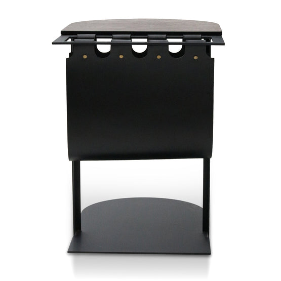 Gonzales 55cm Side Table - Full Black | Interior Secrets