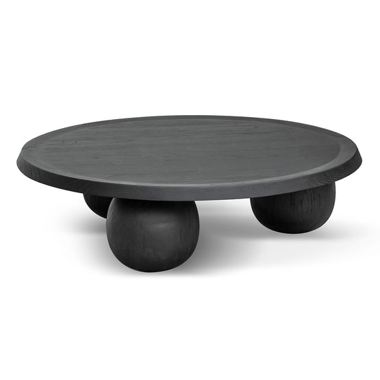 Maxine 100cm Elm Ball Coffee Table - Full Black | Interior Secrets