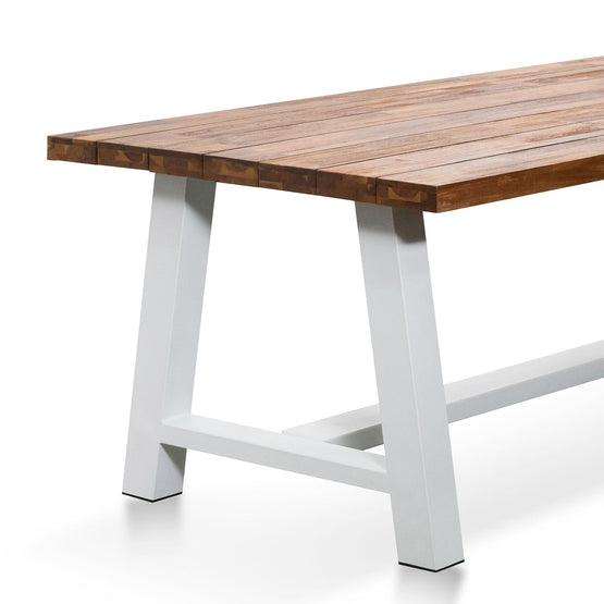 Ellis 2.5m Outdoor Dining Table - Natural Top and White Base | Interior ...