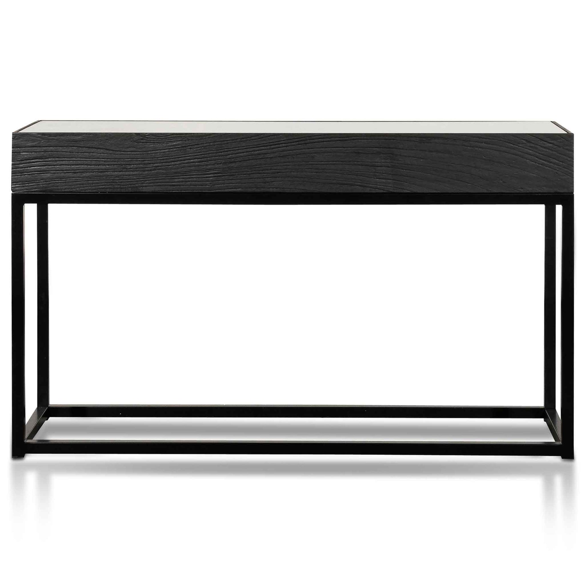 Ted 1.39m Reclaimed Console Table - Black | Interior Secrets