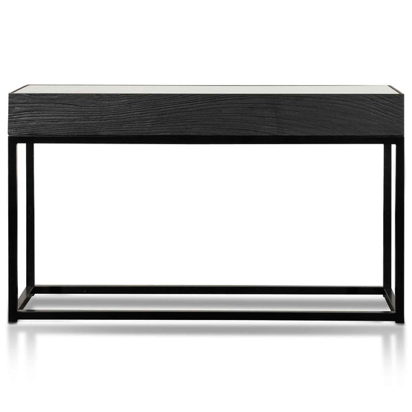 Ted 1.39m Reclaimed Console Table - Black | Interior Secrets