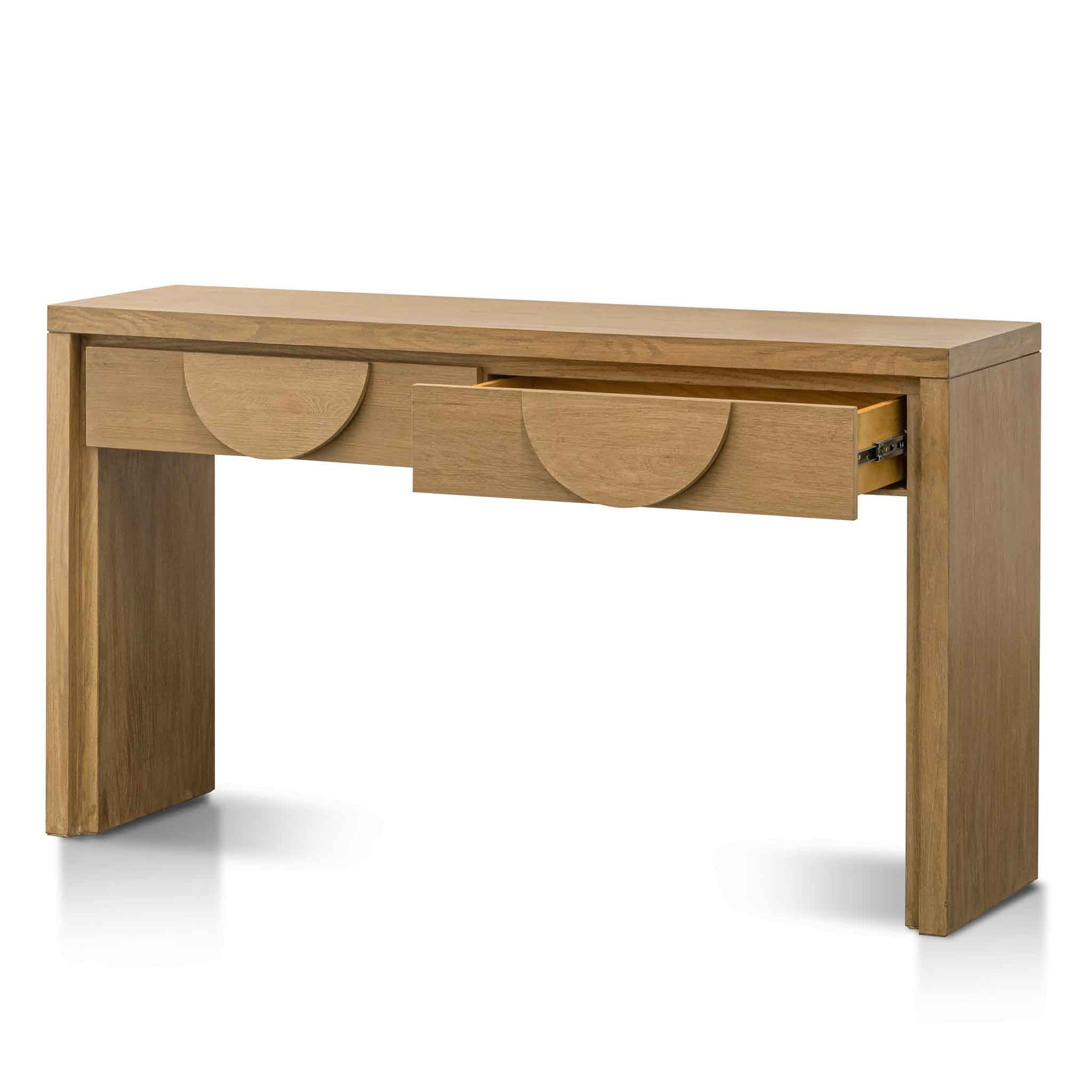 Bonnie 140cm Console Table with Drawers - Dusty Oak | Interior Secrets