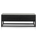 Ted 1.2m Elm Coffee Table - Full Black | Interior Secrets