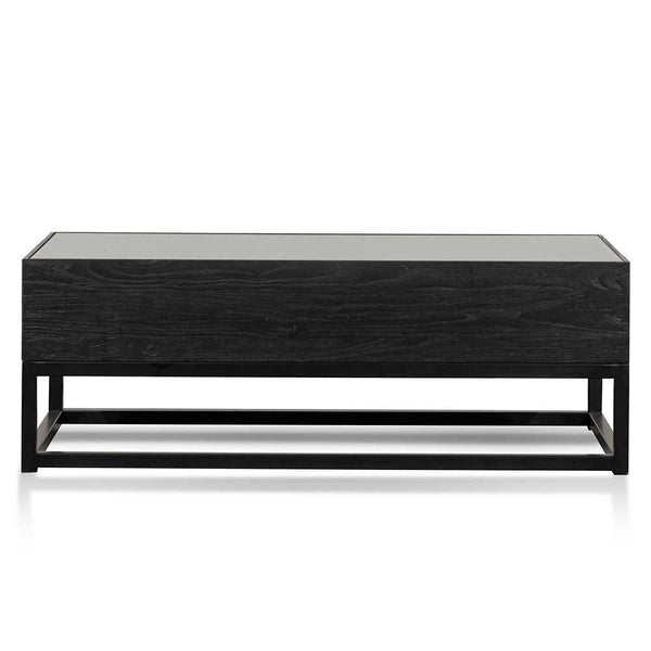 Ted 1.2m Elm Coffee Table - Full Black | Interior Secrets