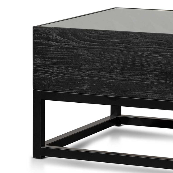 Ted 1.2m Elm Coffee Table - Full Black | Interior Secrets