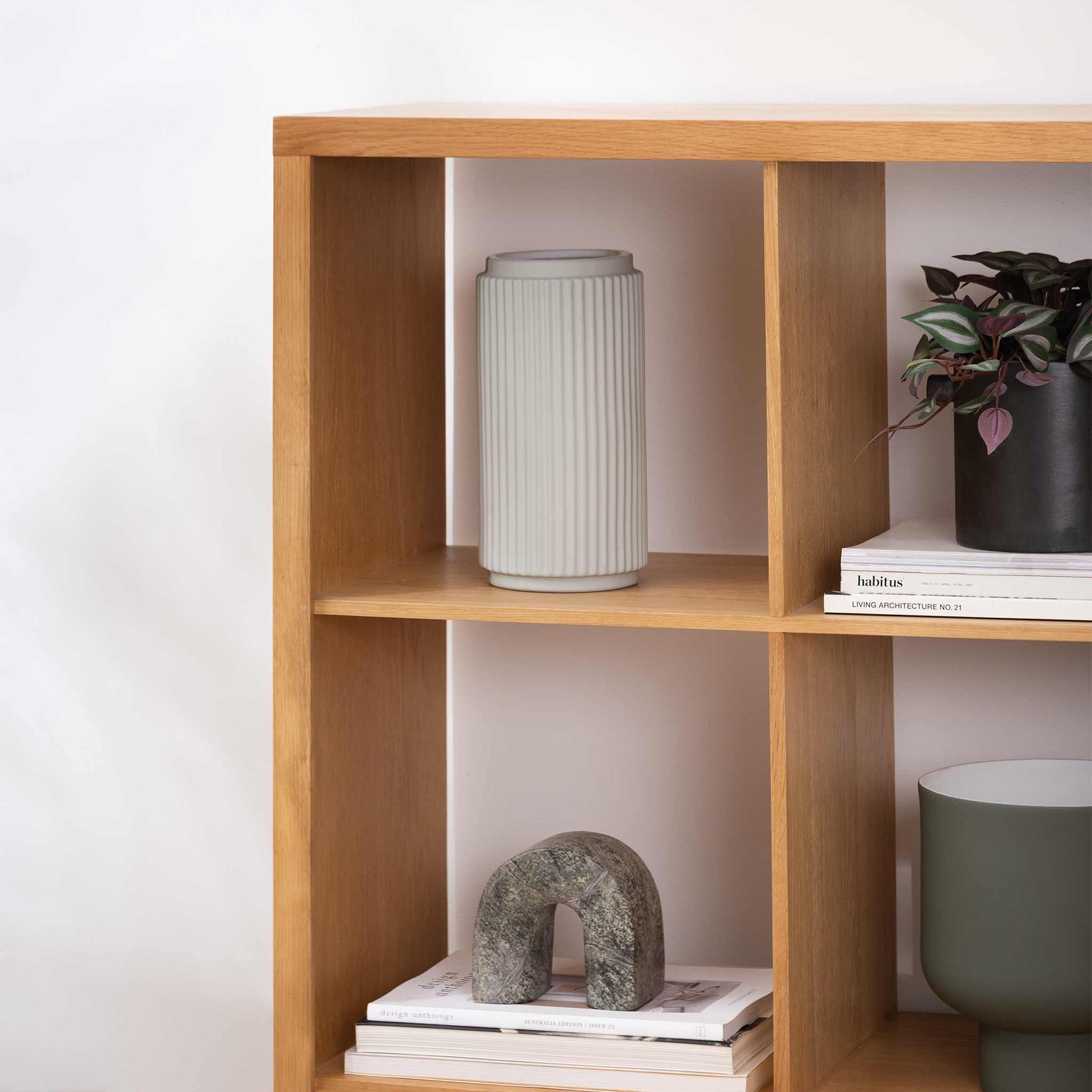 Johan Wooden Display Bookcase - Natural | Interior Secrets