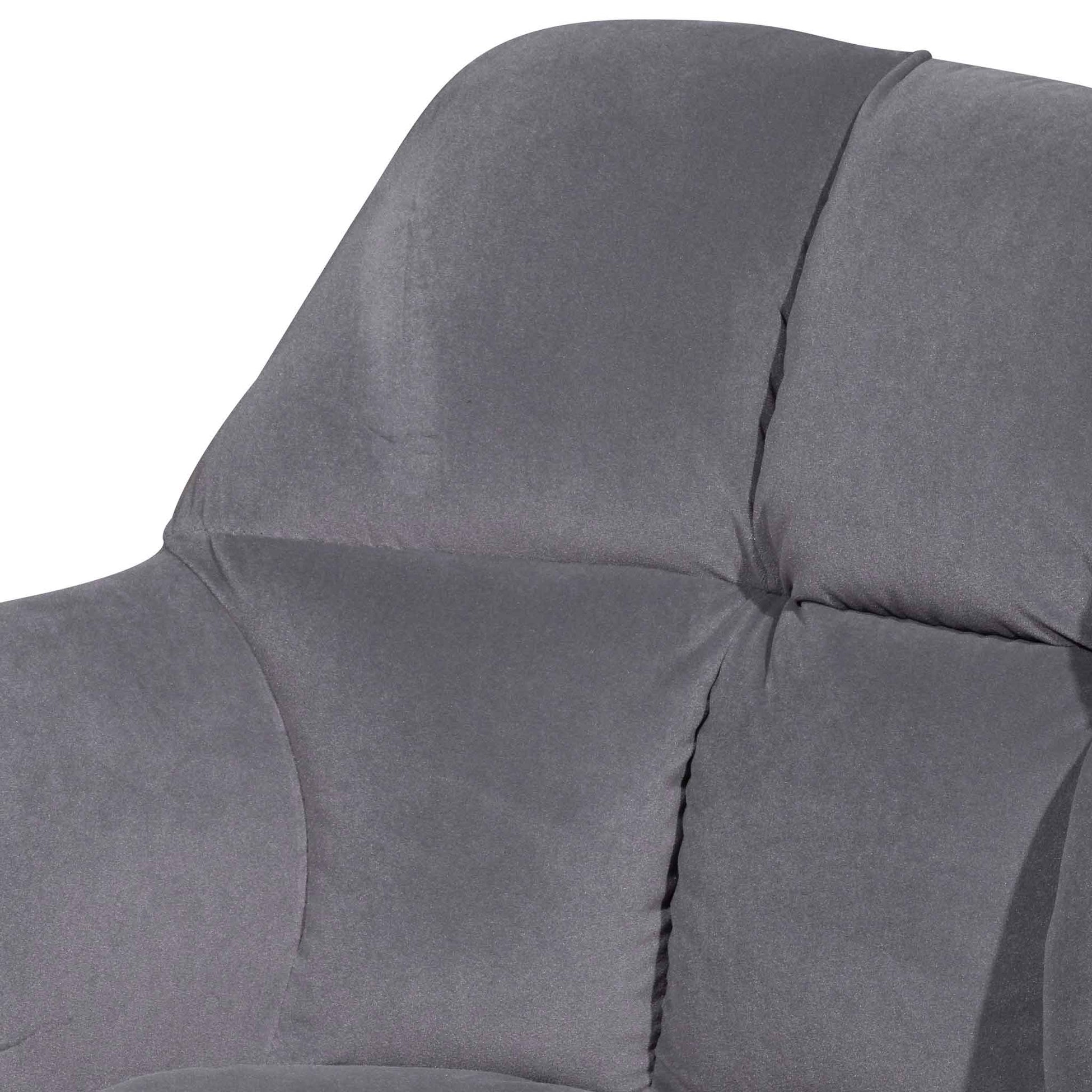 Collier Visitor Chair - Dark Grey Velvet with Black Legs | Interior Secrets