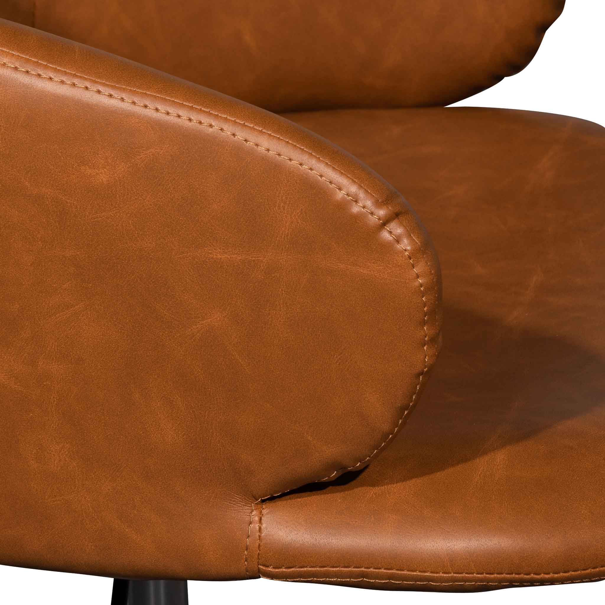 Hester Office Chair - Vintage Tan with Black Base | Interior Secrets
