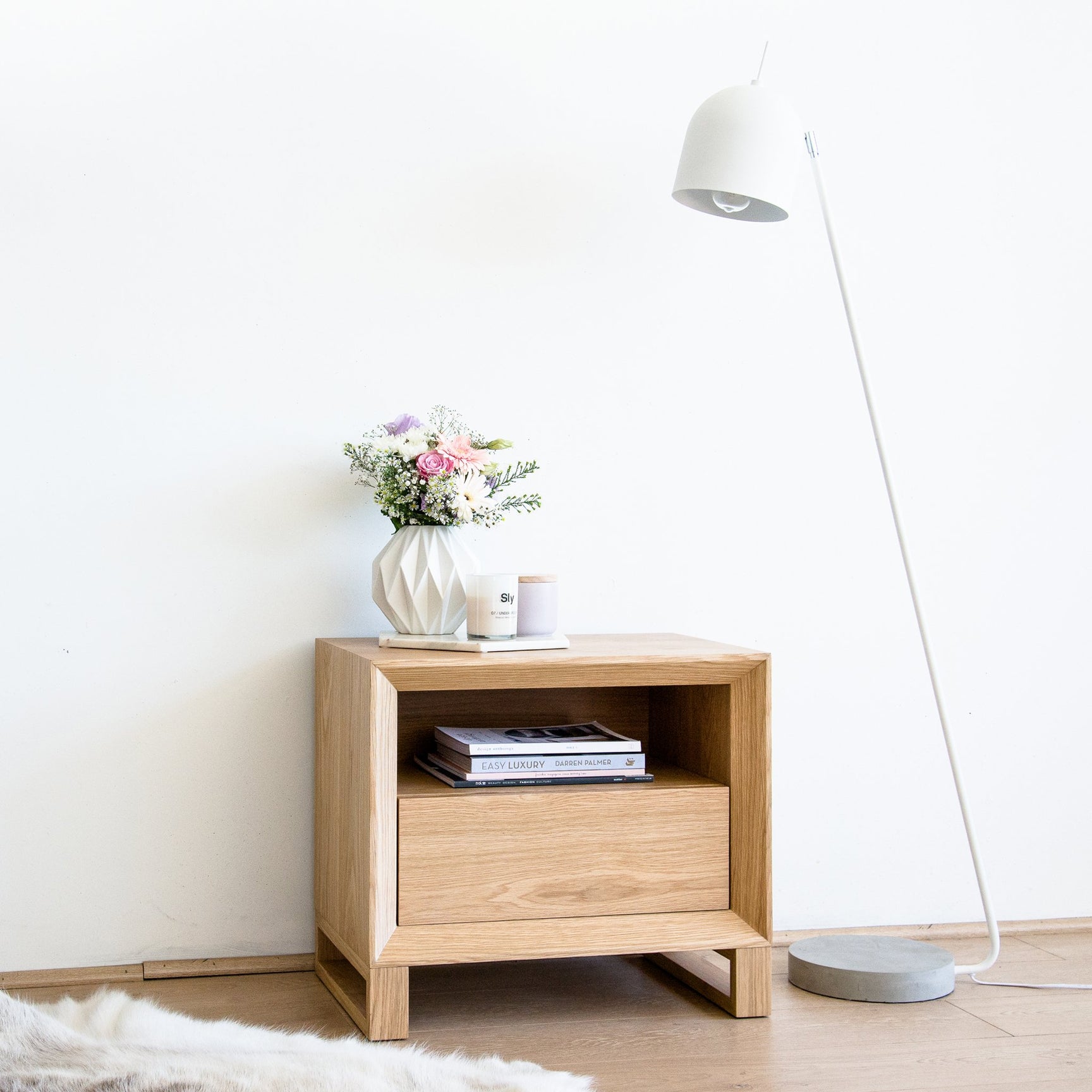 Jaxson Bedside Table - Natural Oak - Last One | Interior Secrets
