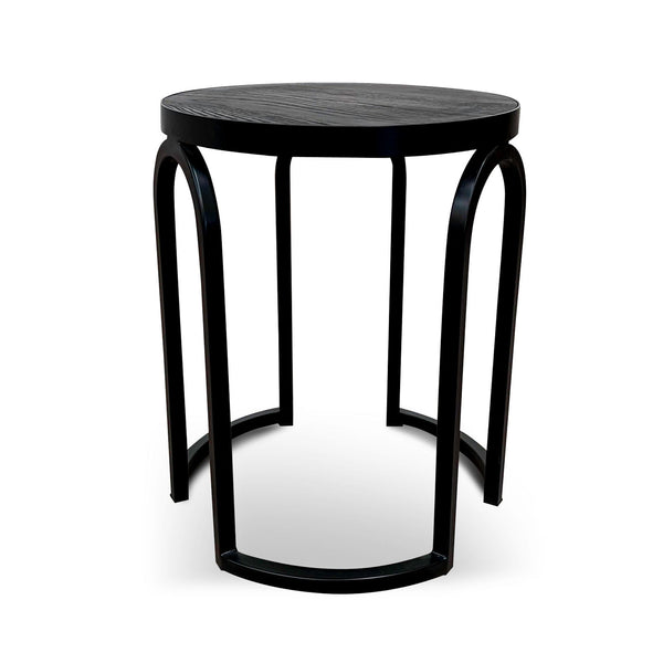 Hardin Oak Side Table - Full Black | Interior Secrets