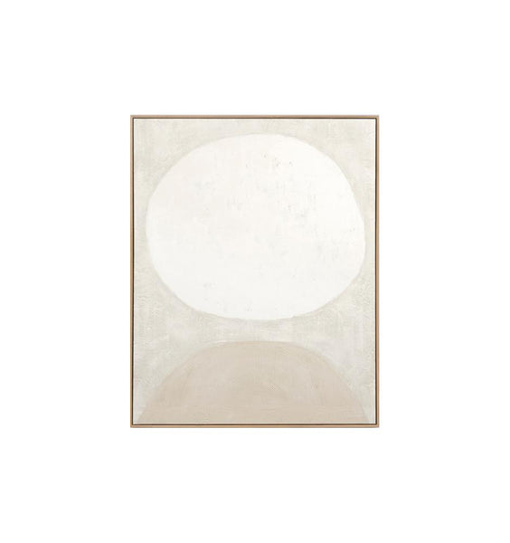 Sculpture 2 Framed Hand Painted Wall Art - White | Interior Secrets