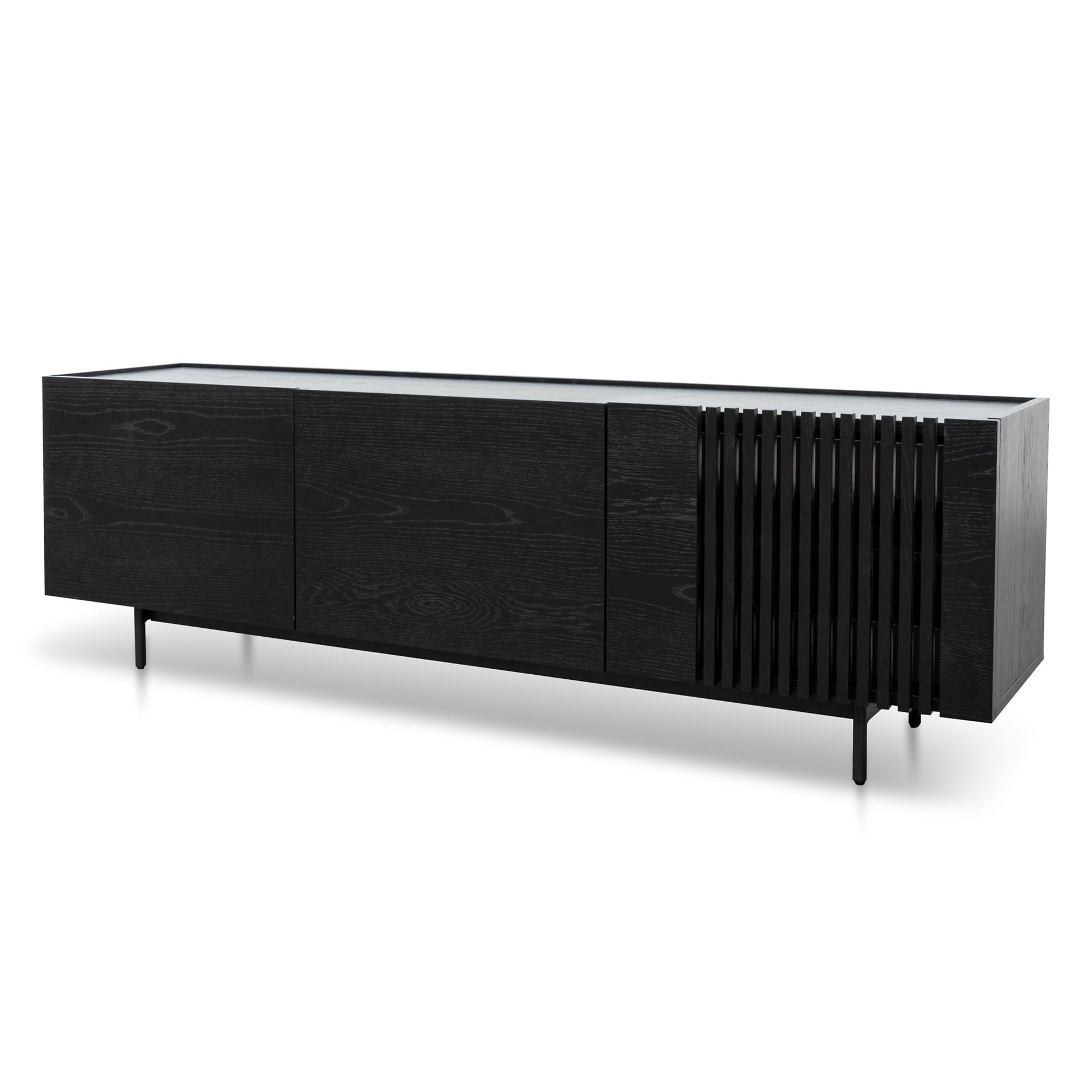 Onito 180cm TV Entertainment Unit - Full Black | Interior Secrets