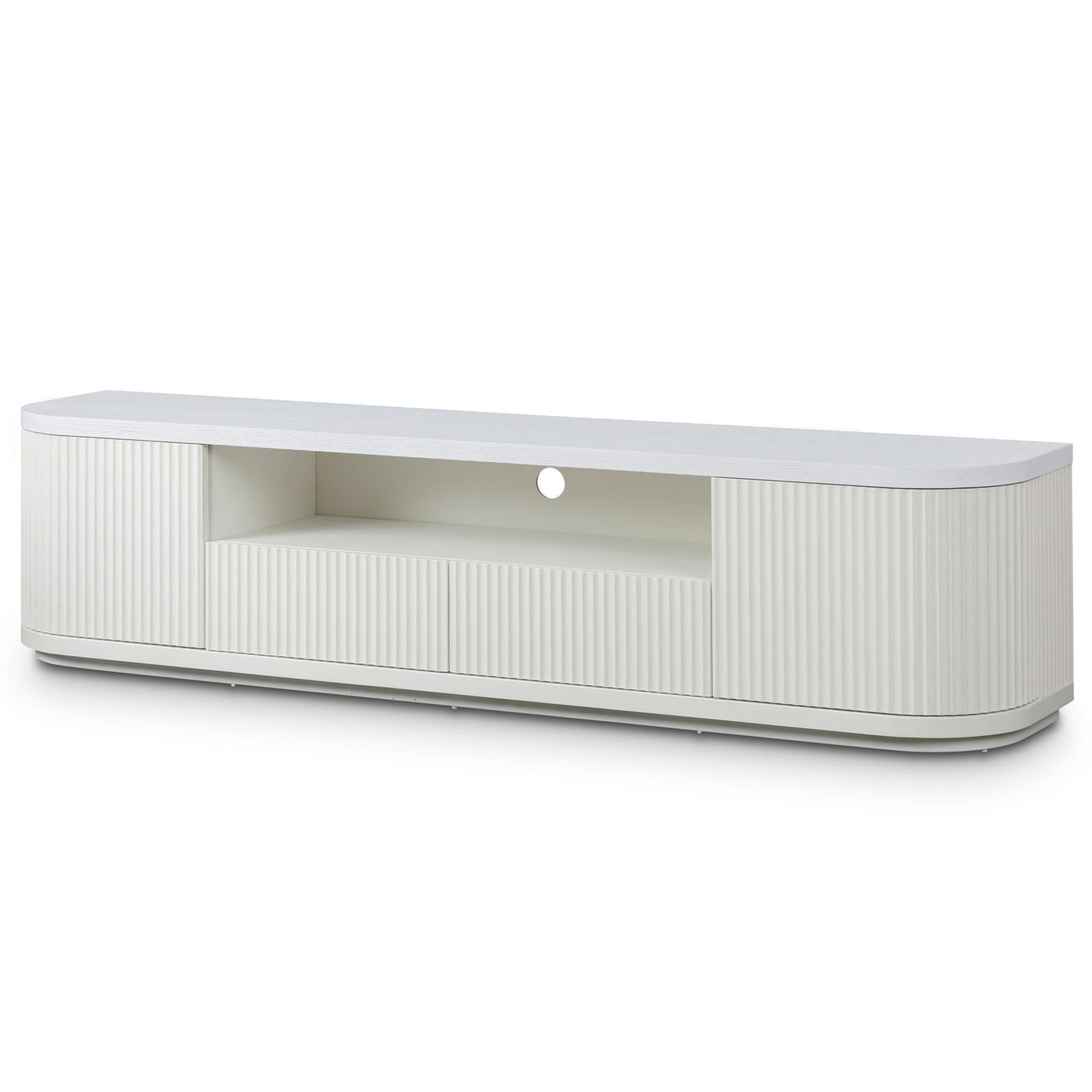 Elino 2m Veneer Top Entertainment TV Unit - Two-Tone White | Interior ...