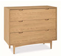 Asta 3 Drawer Chest Scandinavian Design - Natural | Interior Secrets
