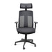 Benson Mesh Fabric Office Chair With Head Rest - Black | Interior Secrets