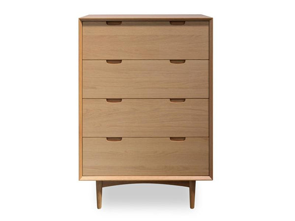 Asta 4 Drawer Chest Tallboy - Natural | Interior Secrets