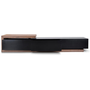 Dwell Extendable TV Entertainment Unit - Walnut - Black matte ...